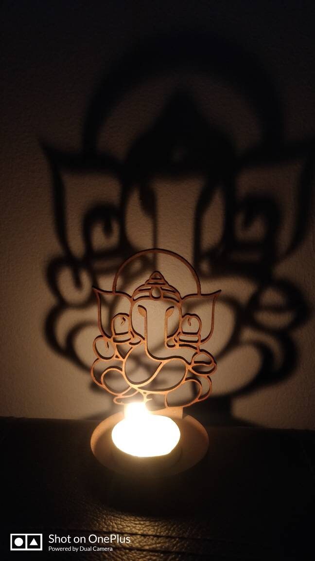 Ganesh Tea Light Candle Holder - Etsy