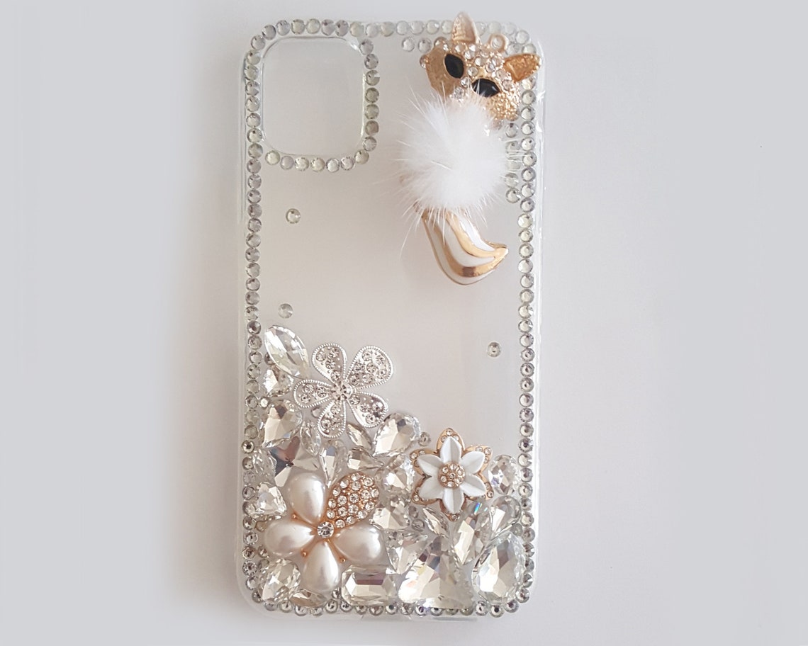 Rhinestone Bling 3D Deco Customized Furry Fox Handmade iPhone | Etsy