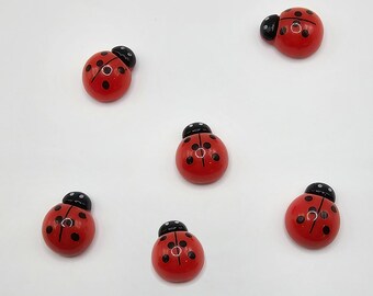 Ladybug Magnets Set of 2 Fridge Magnets Decorative Magnets Cute Magnets ...
