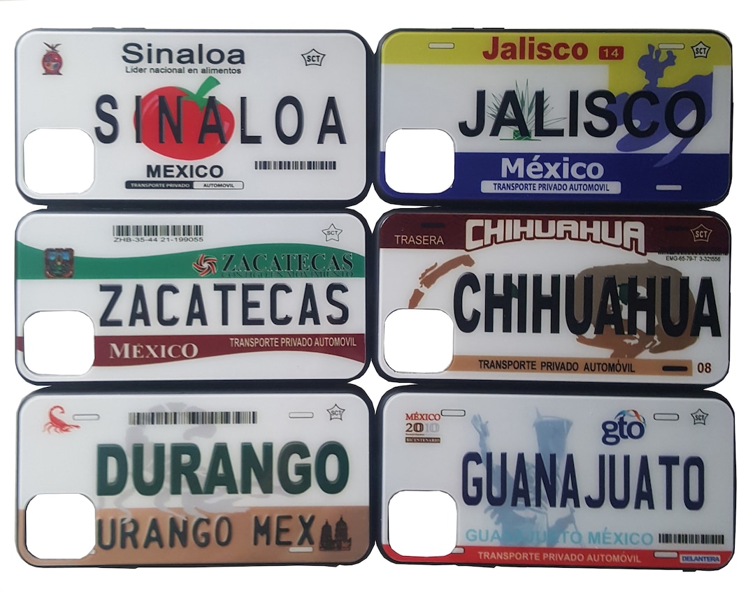Mexico State License Plate Acrylic Cell Phone Case iPhone 13 iPhone 13 ...