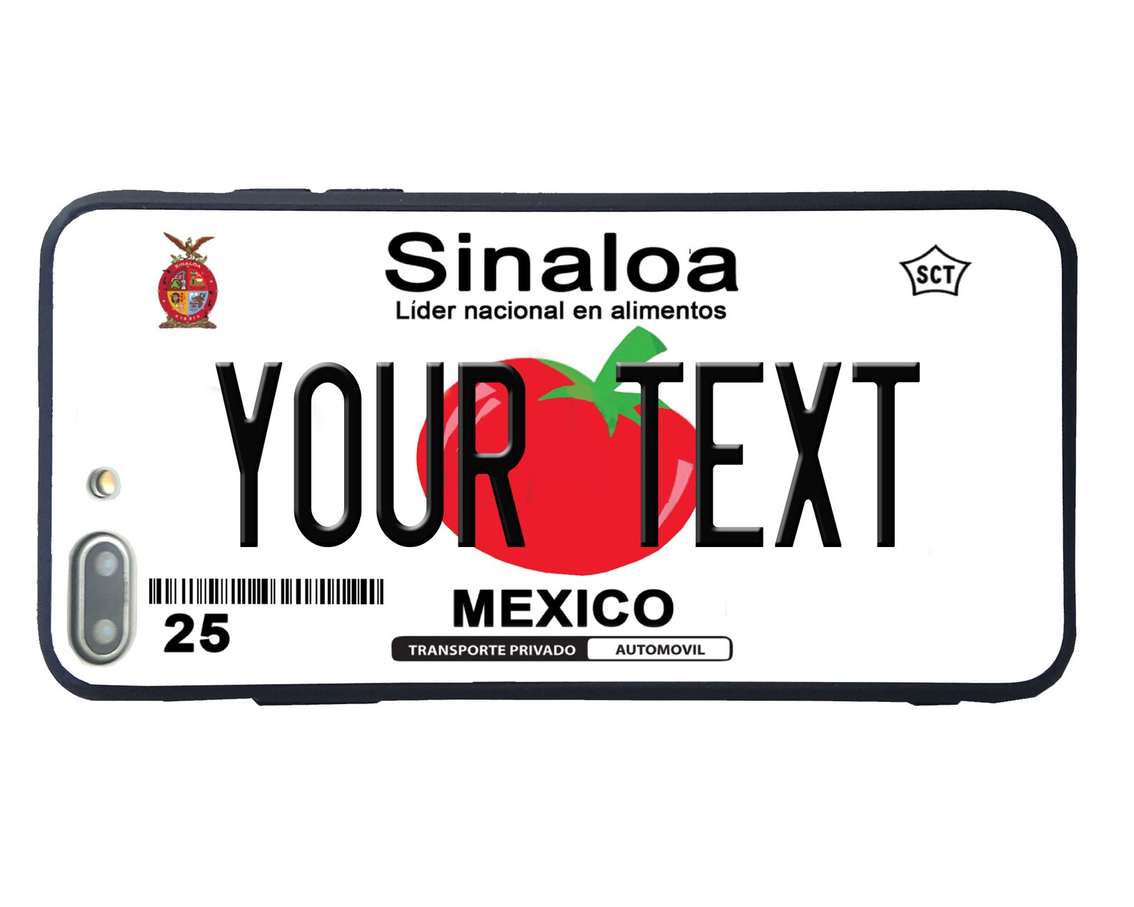 Custom Text Mexico State License Plate Tempered Glass Phone - Etsy