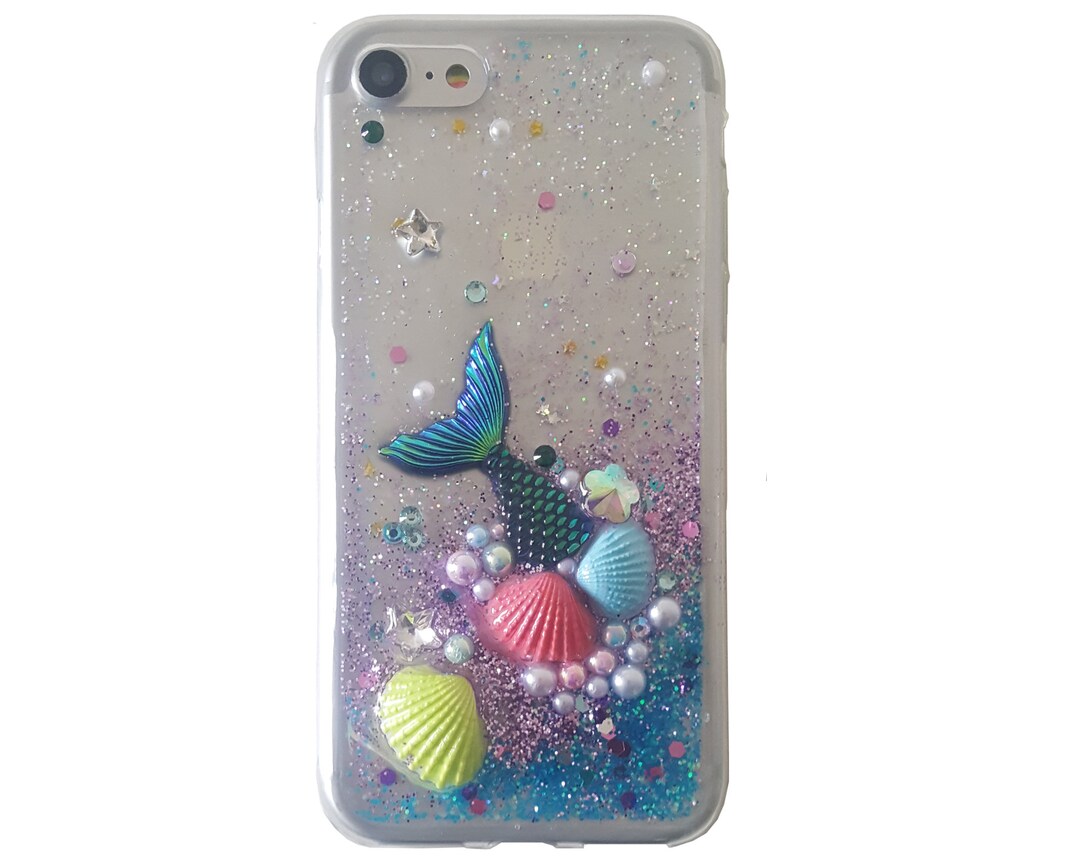 Mermaid Under Sea Sea Shell Glitter Pearl 3D Phone Case Samsung S5/S6 ...