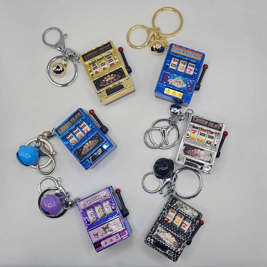 Miniature Realistic Slot Machine Charms Keychain Keyring - Etsy