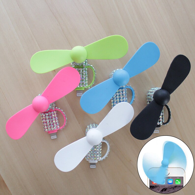 Bling Rhinestone Sparkle Mini Micro USB Portable Fan 2 in 1 - Etsy