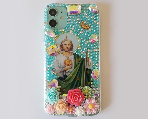 San Judas Flowers Rhinestone Deco 3D iPhone 6/7/8 Plus/Xs/Xr/ | Etsy