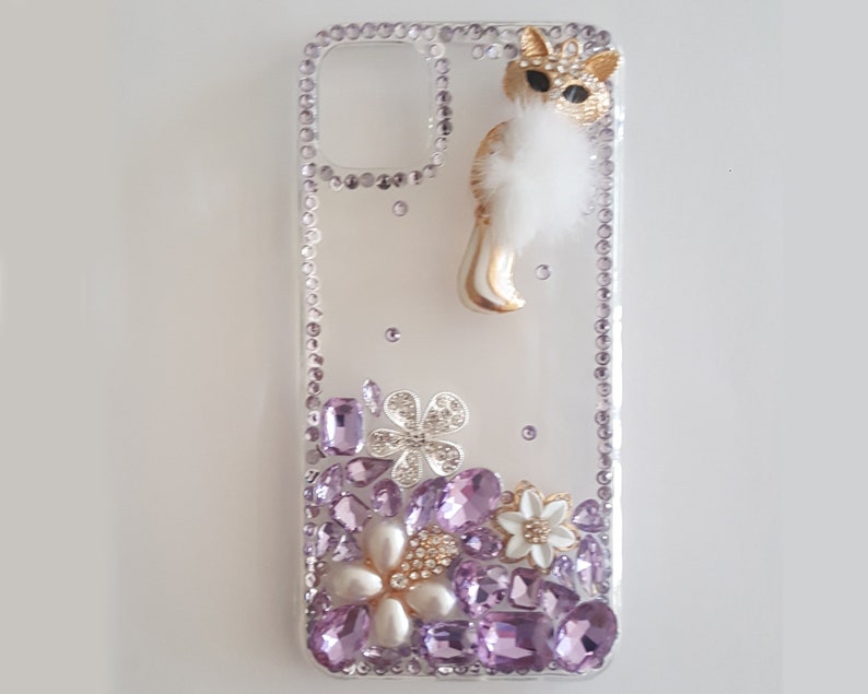 Rhinestone Bling 3D Deco Customized Furry Fox Handmade Iphone | Etsy