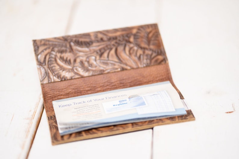 Leather Check Book Cover for Women, Purse Organizing Pouches, 3rd ...