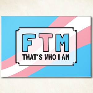 FTM Trans Pride Flag Magnet. Gift for Transgender Man - Etsy