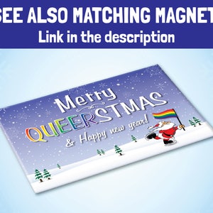 Gay Queer LGBT Pride Flag Xmas Christmas Greeting Card Gift - Etsy