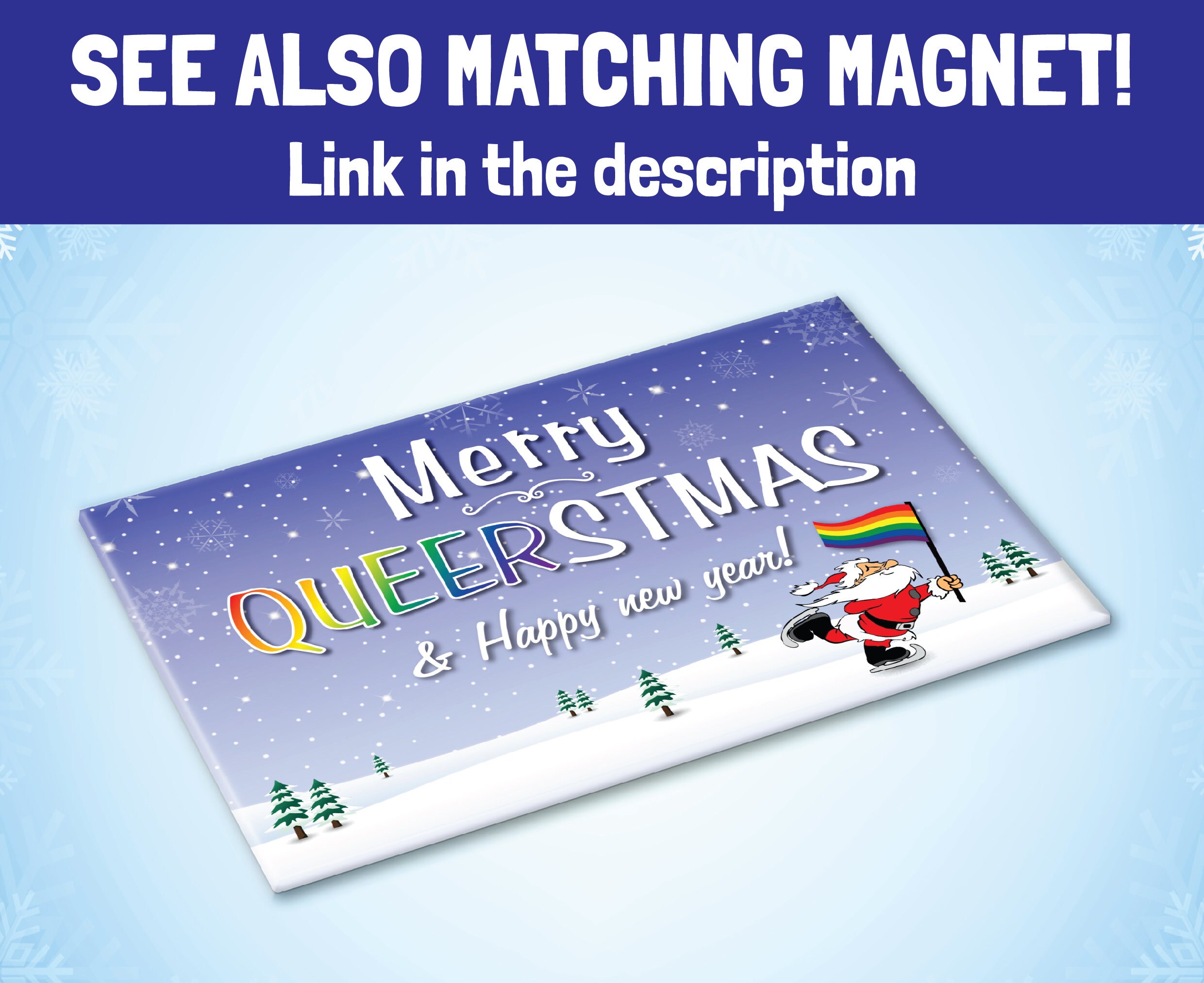 Gay Queer LGBT Pride Flag Xmas Christmas Greeting Card Gift - Etsy