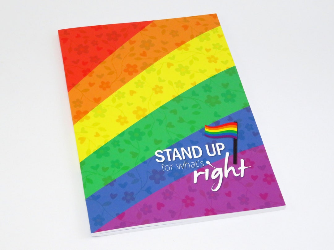 LGBTQ Gay Pride Flag Notebook - Soft Cover Journal - Etsy