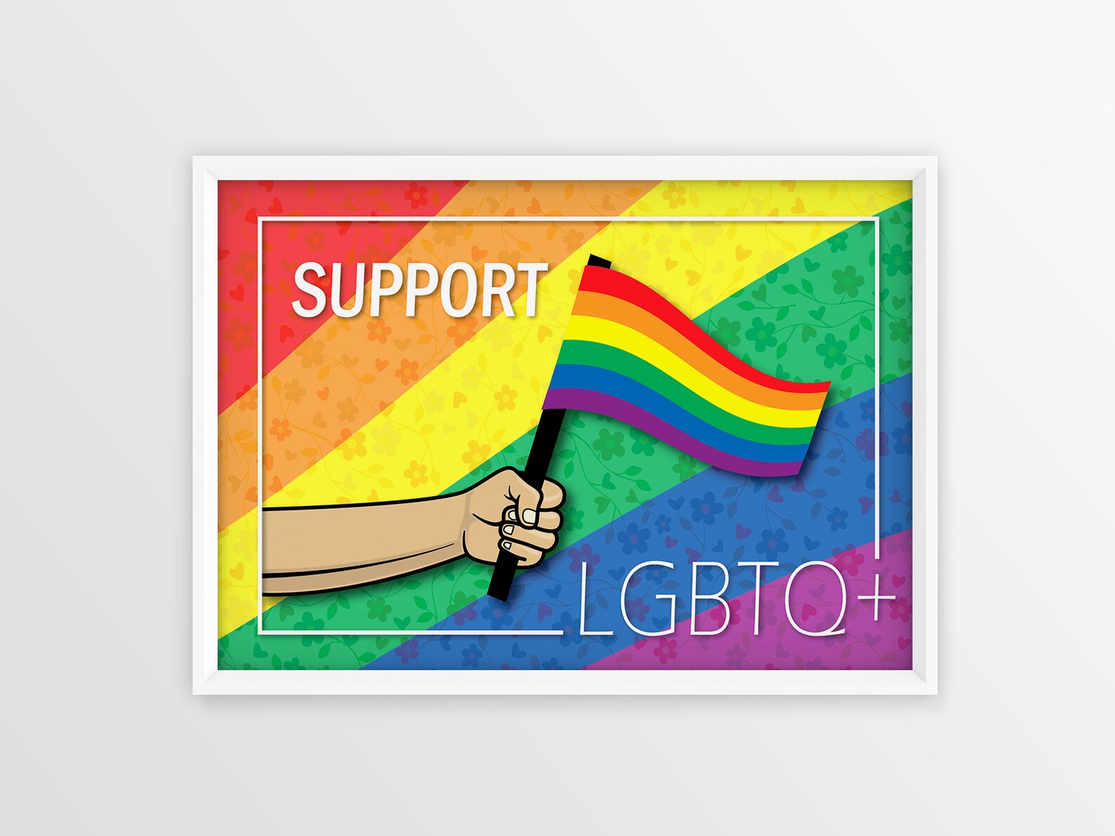 LGBT Equality Support Quote Gay Pride Flag Couples Gift Queer | Etsy