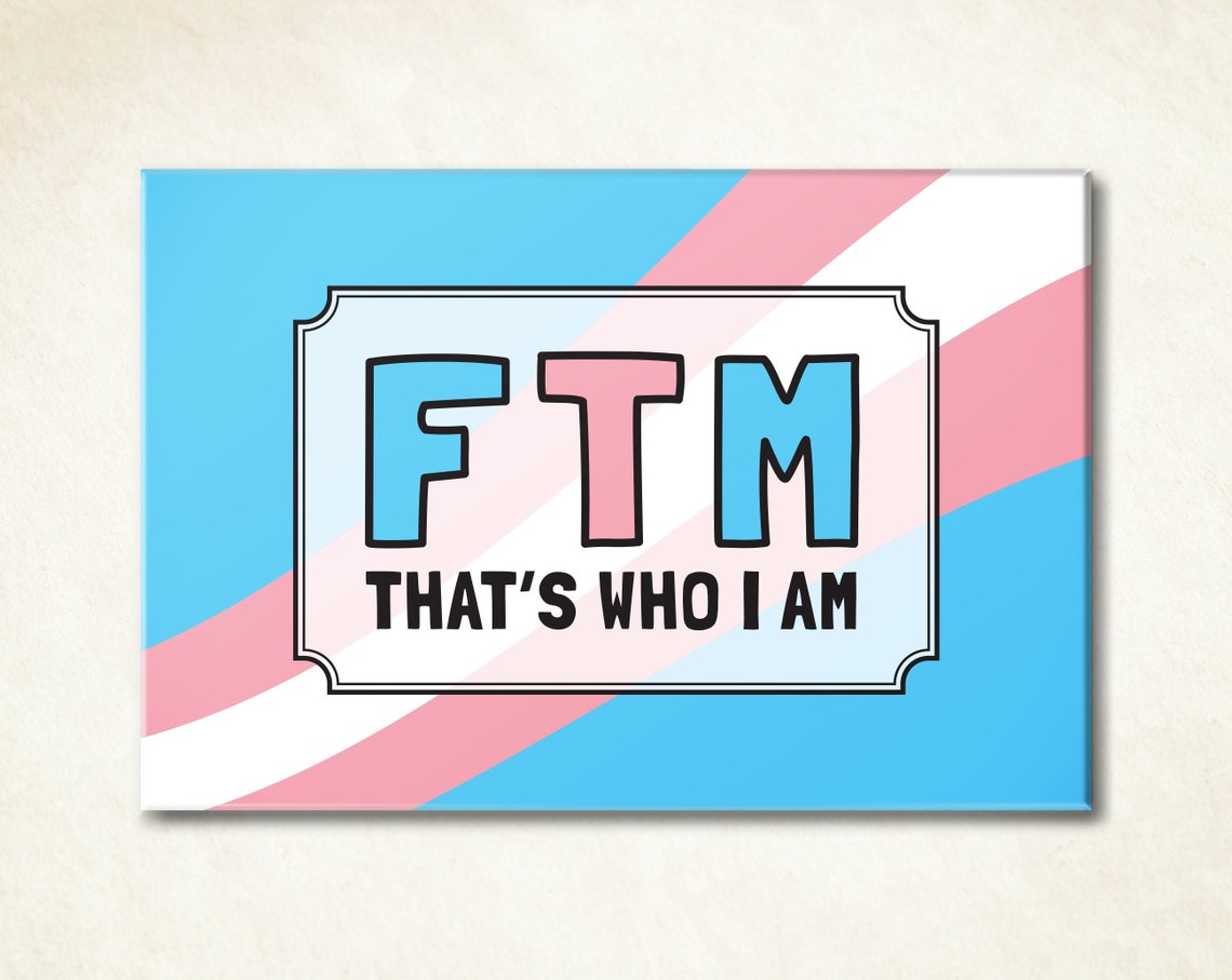 FTM Trans Pride Flag Magnet. Gift for Transgender Man - Etsy
