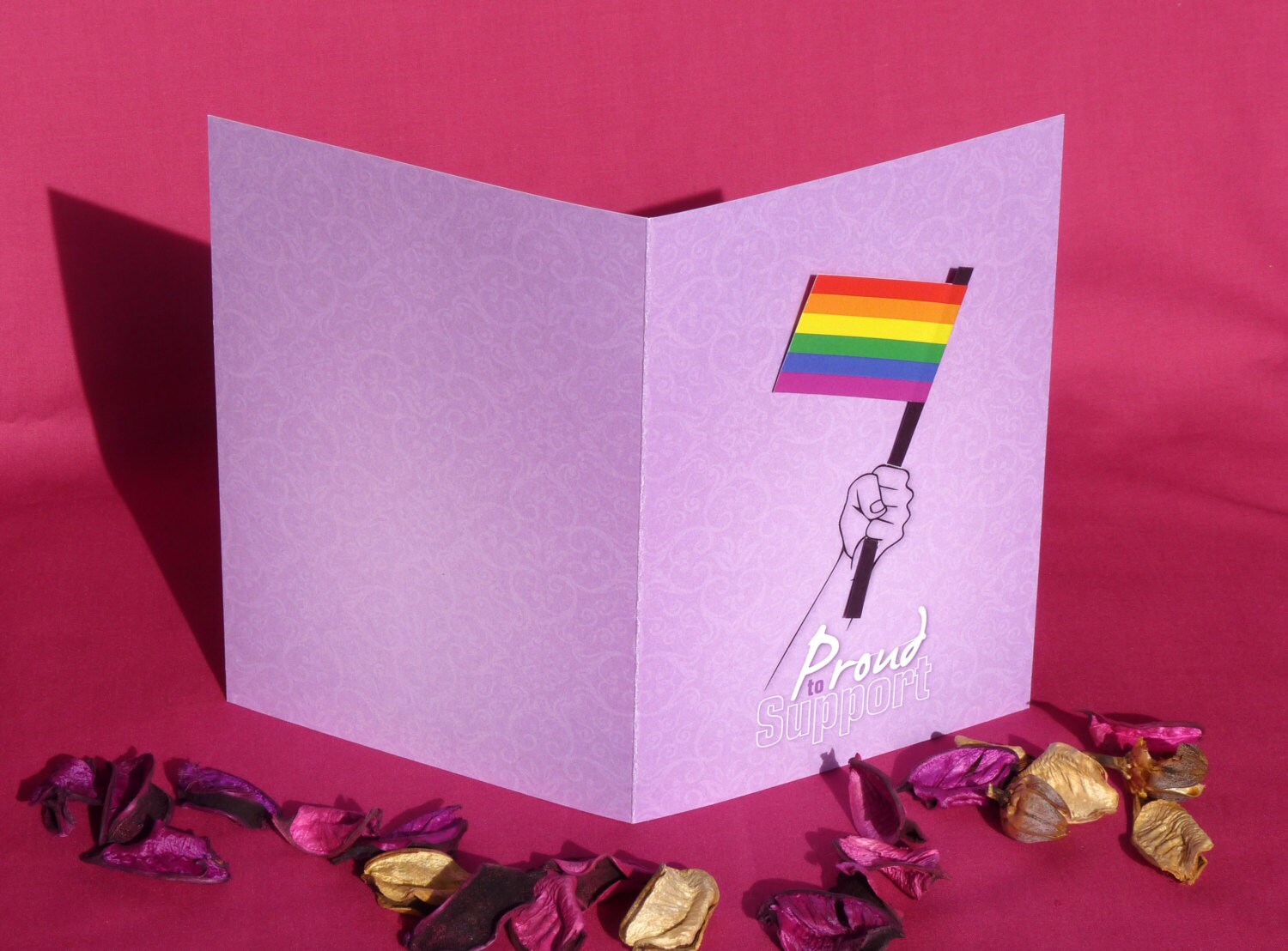 LGBTQ Gay Pride Flag Card | Etsy