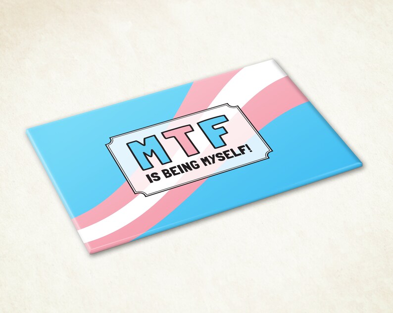 MTF Trans Pride Flag Magnet. Gift for Transgender Woman - Etsy