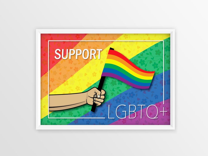 Inspirational LGBT Equality Support Quote Printable Poster Gay - Etsy