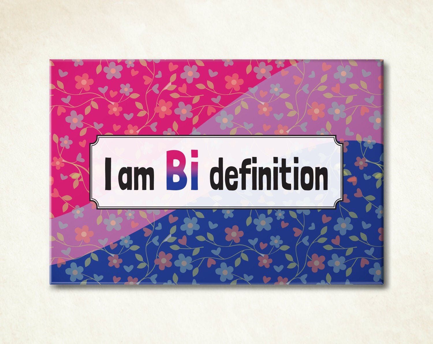 Bi Flag Magnet. LGBTQ Pride Coming Out Gift | Etsy