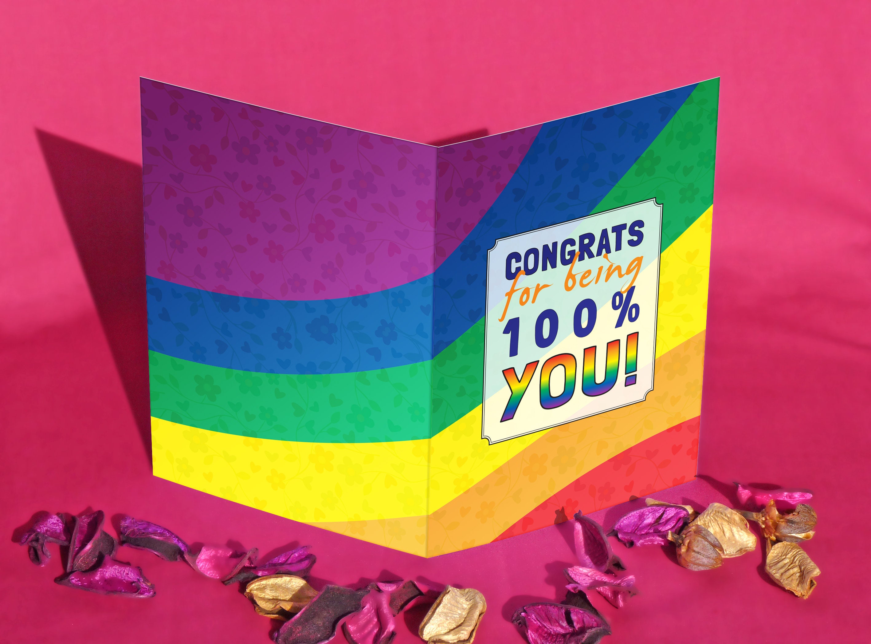 Gay Pride Flag Coming Out Card for LGBTQ - Etsy