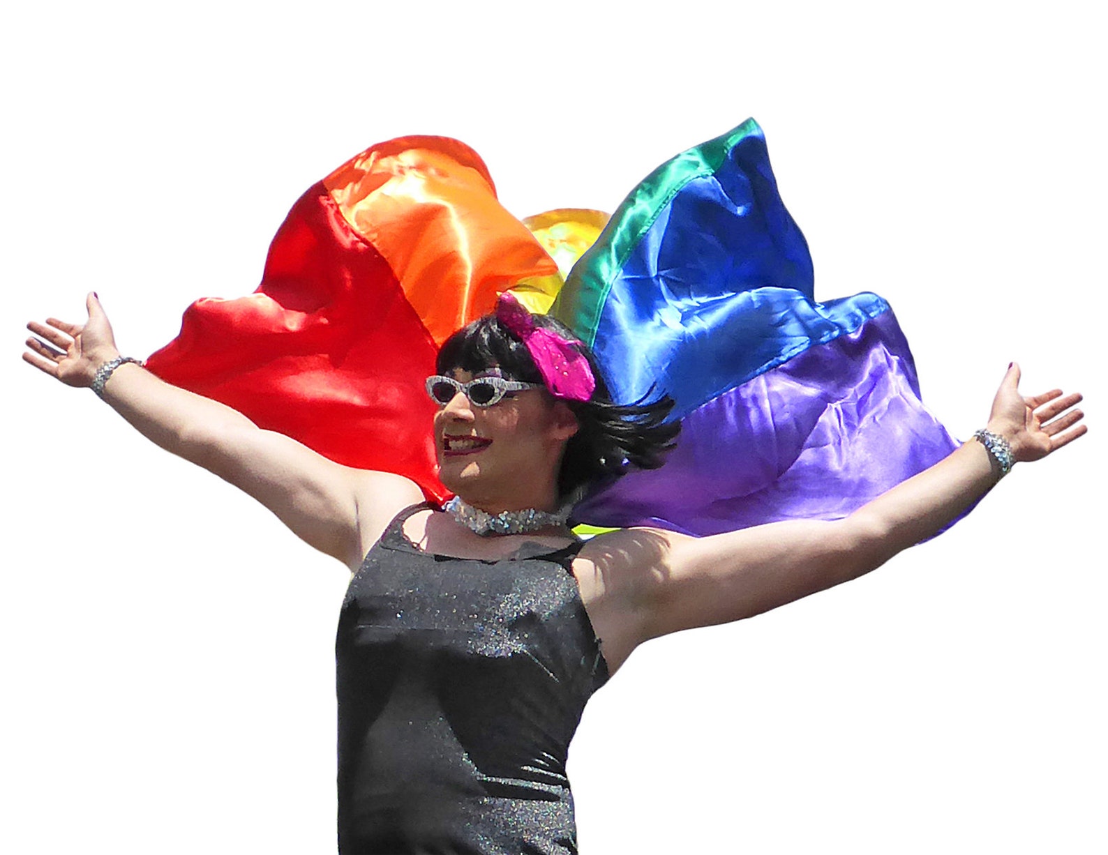 Lgbtq Gay Pride Flag Rainbow Cape Drag Queen Costume Outfit Etsy