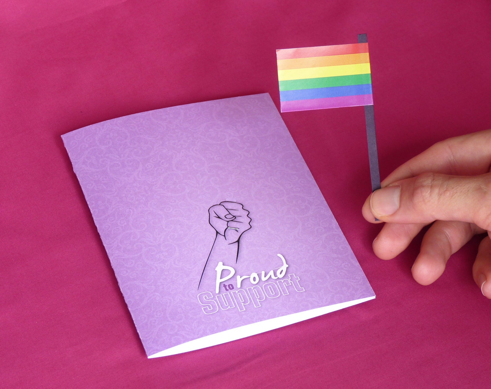 LGBTQ Gay Pride Flag Card | Etsy