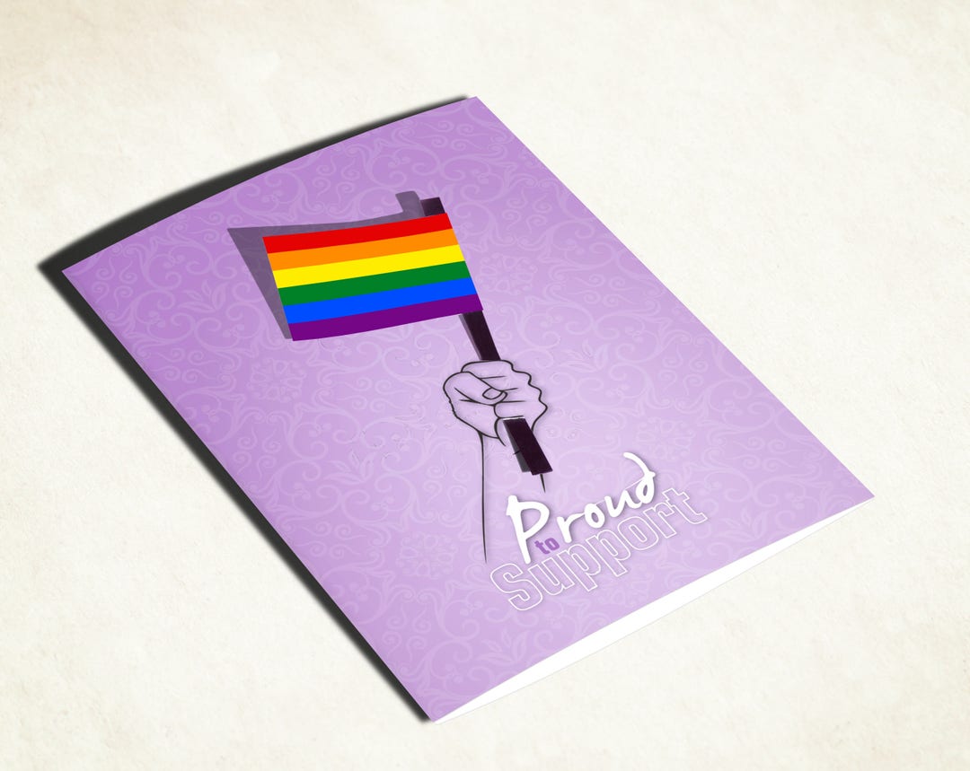 LGBTQ Gay Pride Flag Card - Etsy