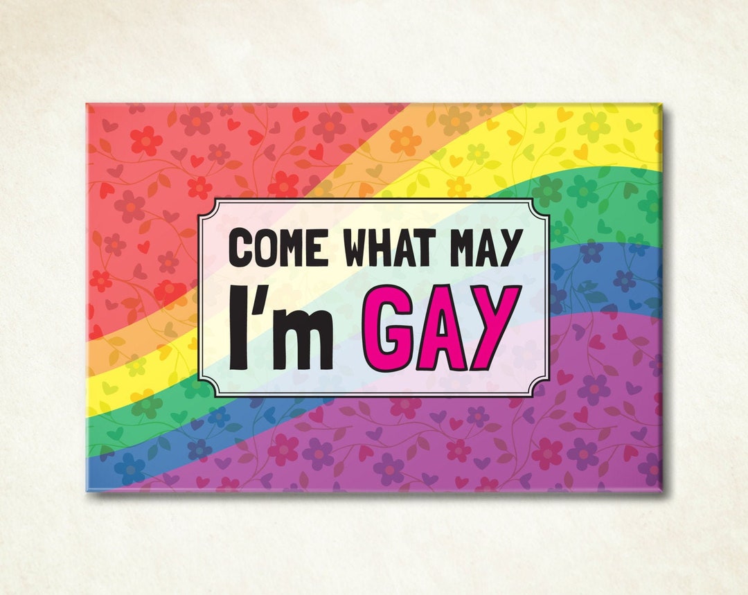 Gay Rainbow Flag Magnet. LGBTQ Pride Coming Out of the Closet Gift - Etsy