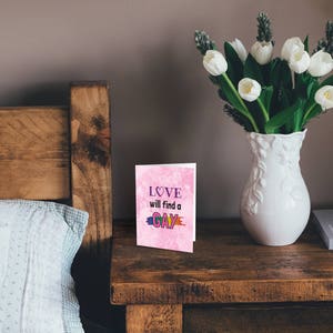 Gay Support LGBT Pride Flag I Love You Card Funny Greeting Fun Card ...