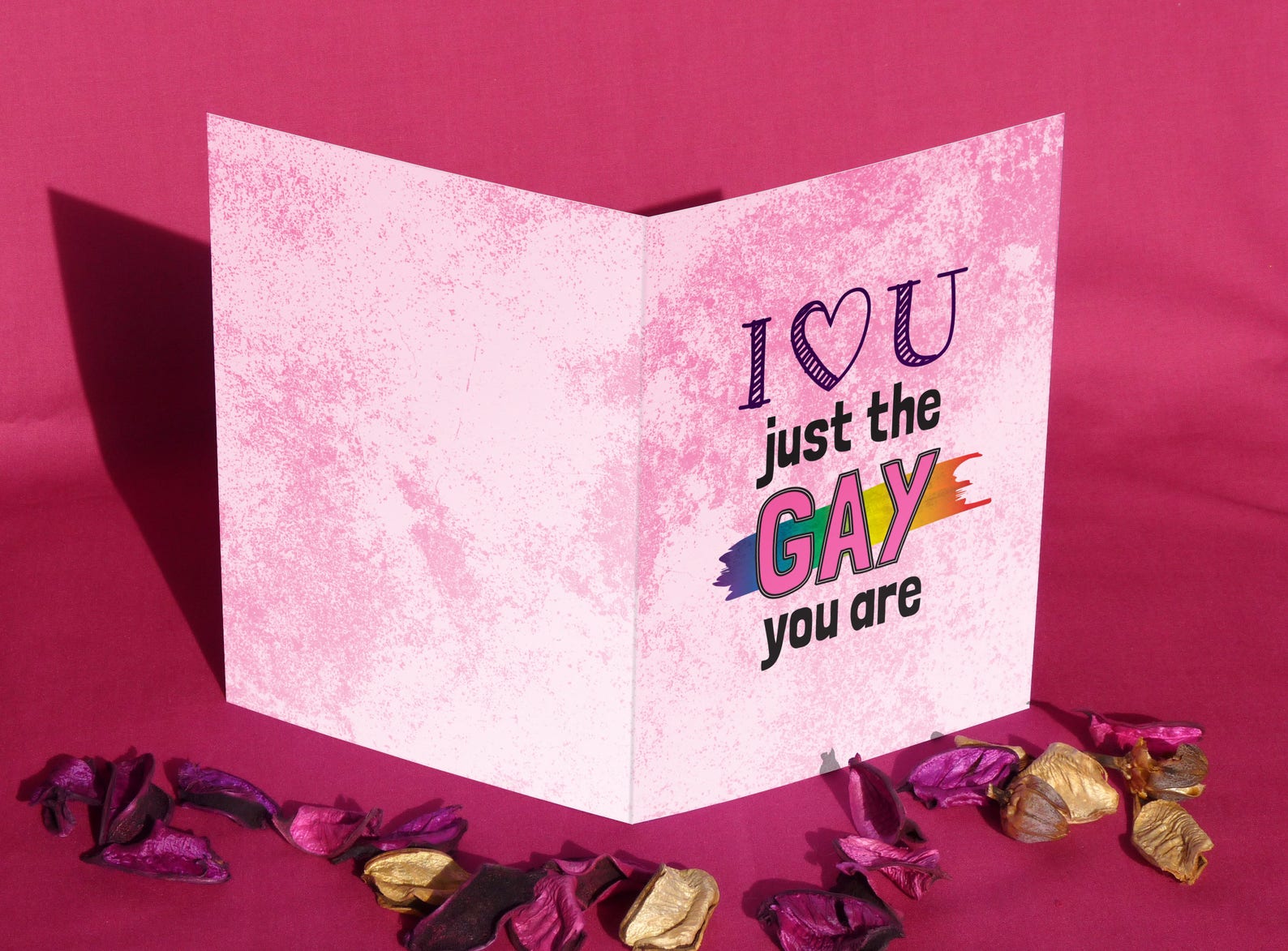Gay Support LGBT Pride Flag I Love You Card Funny Greeting Fun - Etsy
