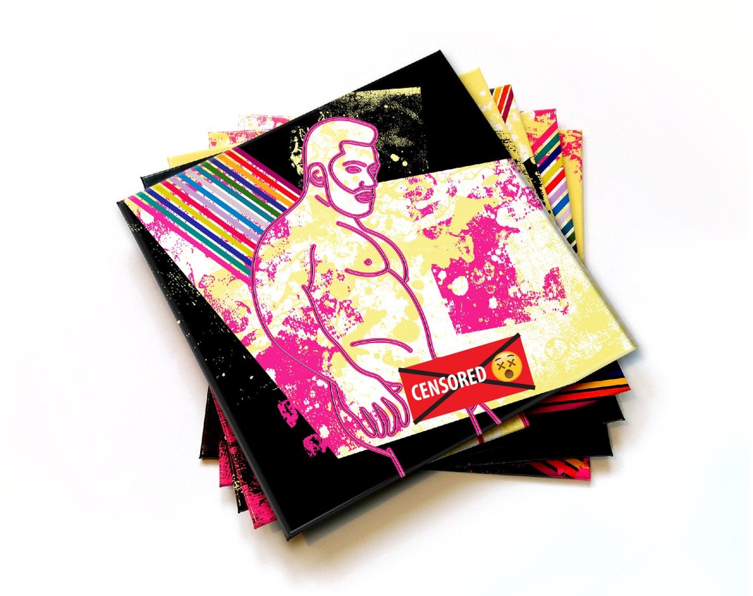 Hot Gay Men Coasters Set - Etsy