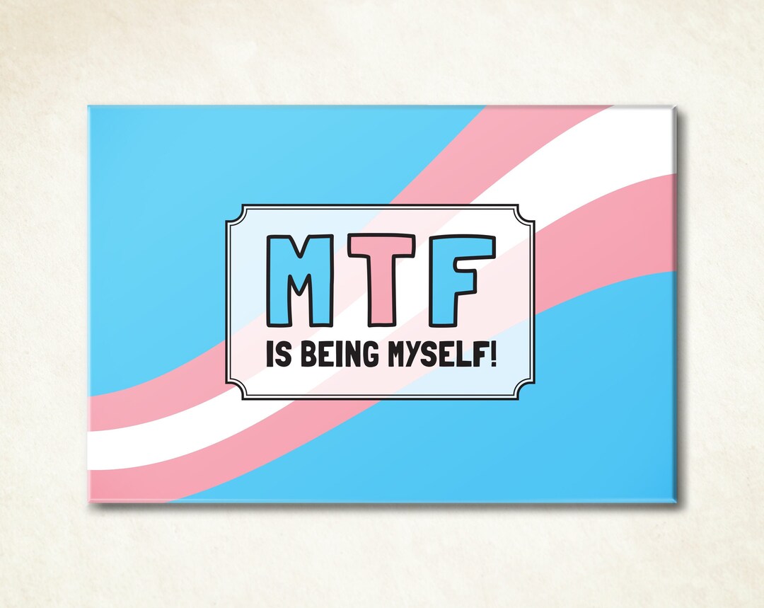 MTF Trans Pride Flag Magnet. Gift for Transgender Woman - Etsy
