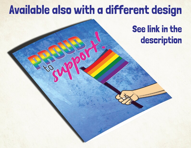 LGBTQ Gay Pride Flag Card - Etsy
