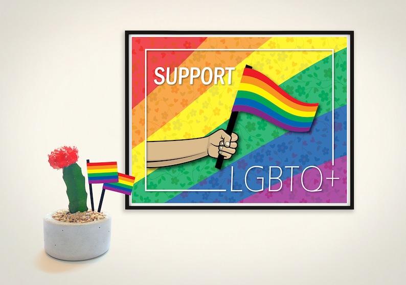 Inspirational LGBT Equality Support Quote Printable Poster Gay - Etsy