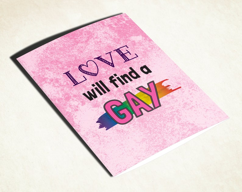 Gay Support LGBT Pride Flag I Love You Card Funny Greeting Fun | Etsy