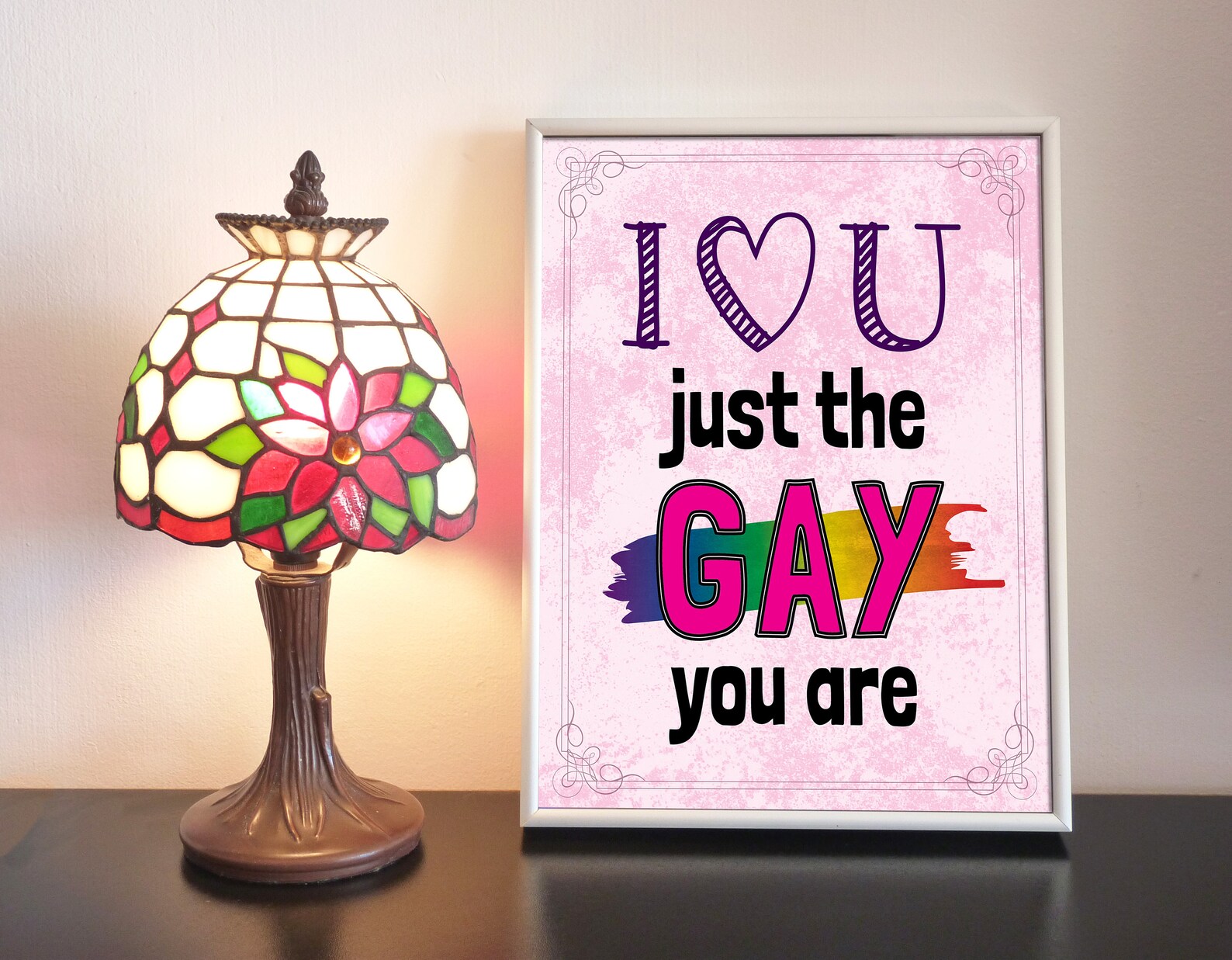 Gay Pride Quote Poster Wall Decor Art Gay Couples Love Gift | Etsy