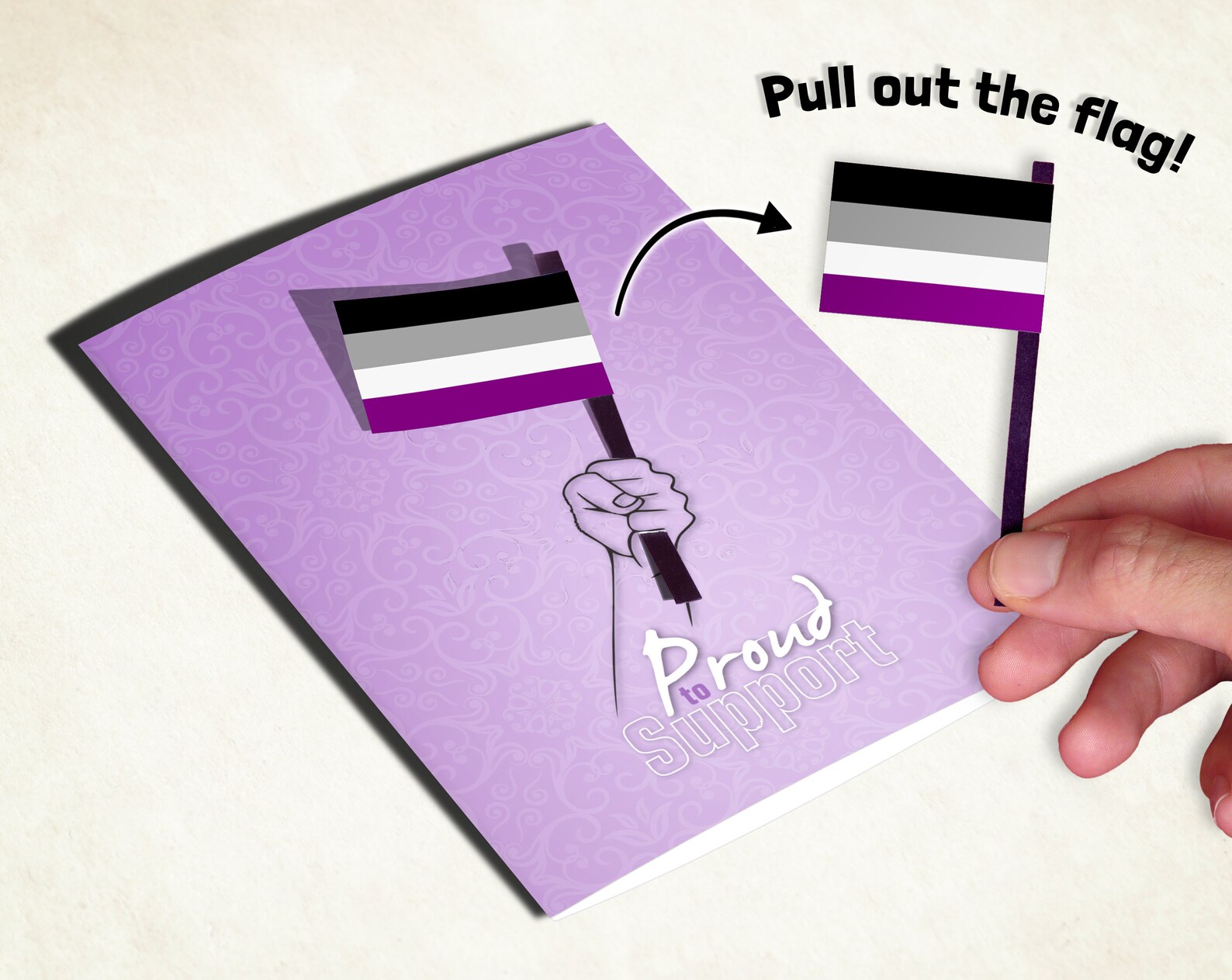 Asexual ace Pride Flag Card - Etsy