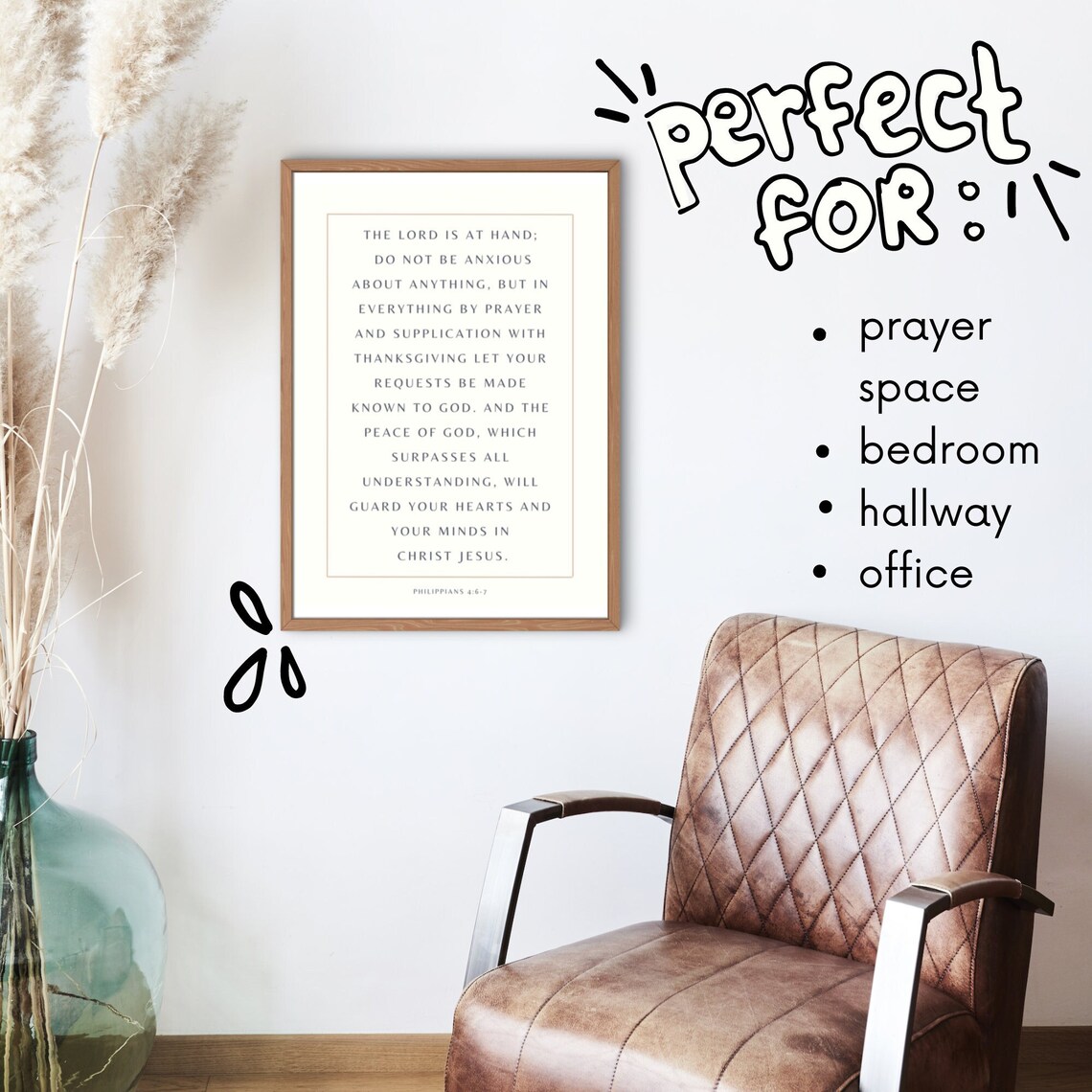 Printable Modern Christian Wall Art, Bible Verse Room Decor, Printable ...