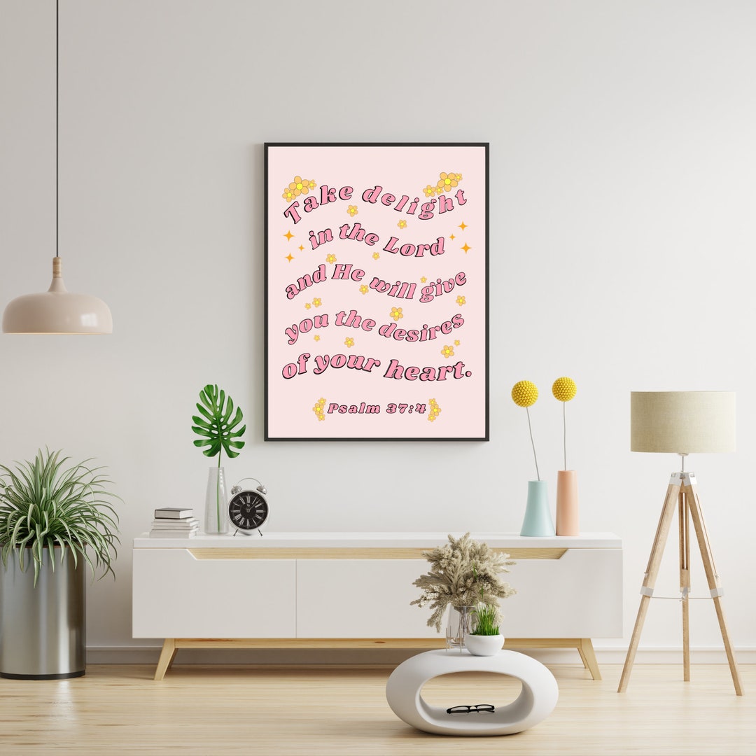 Printable Bible Verse Wall Art | Groovy Scripture Print , Digital ...