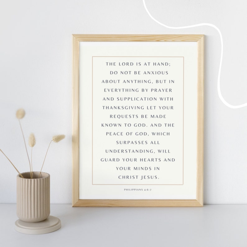 Printable Modern Christian Wall Art, Bible Verse Room Decor, Printable ...