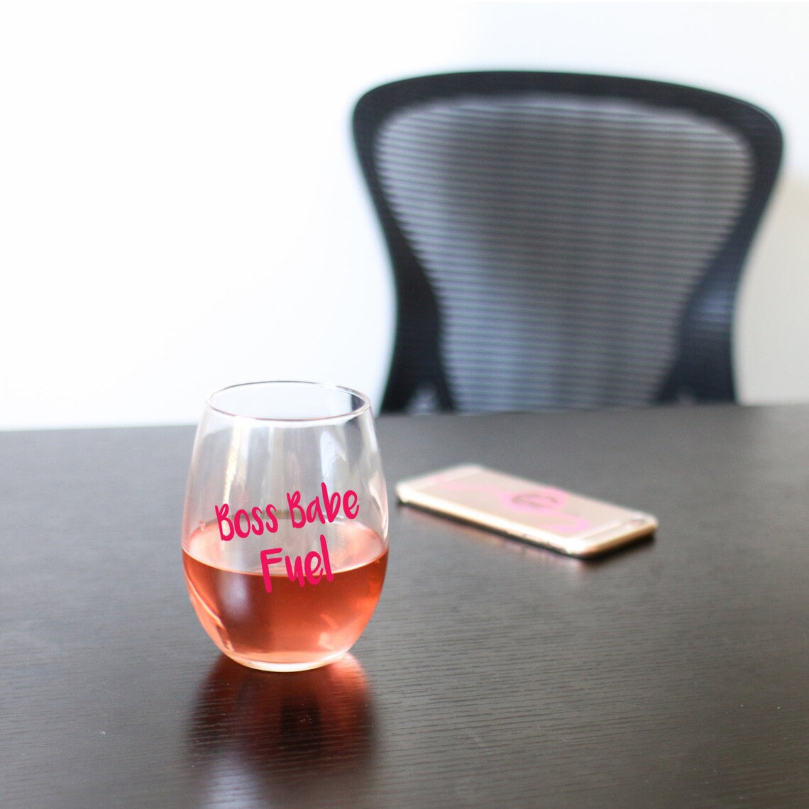 Boss Lady Fuel Stemless Wine Glass Boss Babe Fuel Stemless - Etsy