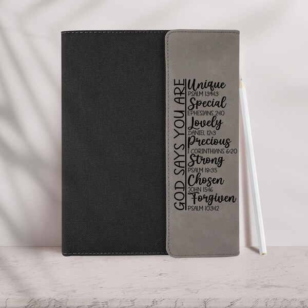 Bible Verse Leather Portfolio - Etsy