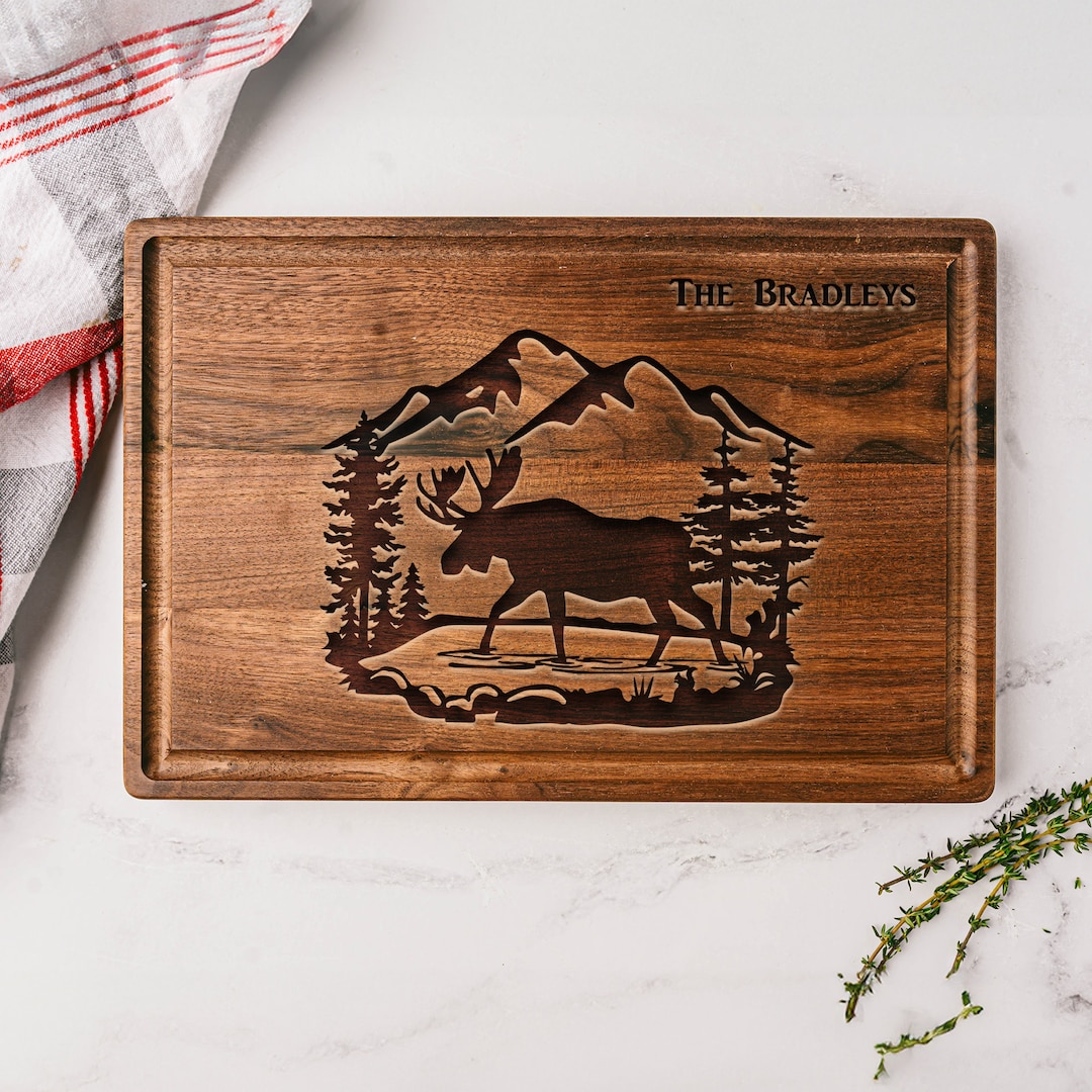 Personalized Cutting Board, Moose Charcuterie Board, Wedding Gift, New ...