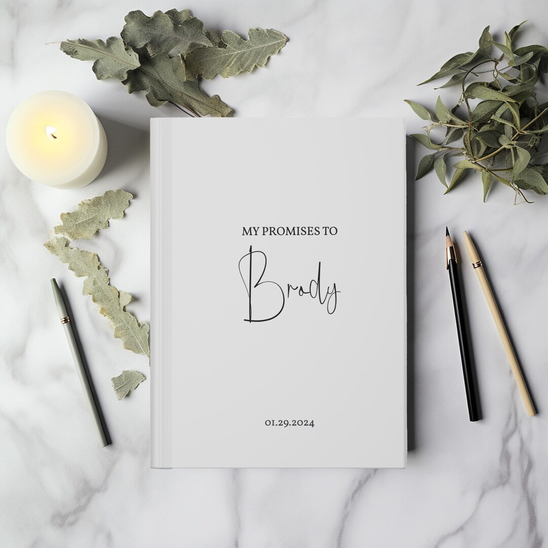 Personalized Promises Vow Book, Wedding Ceremony Vow Booklets, Luxury ...