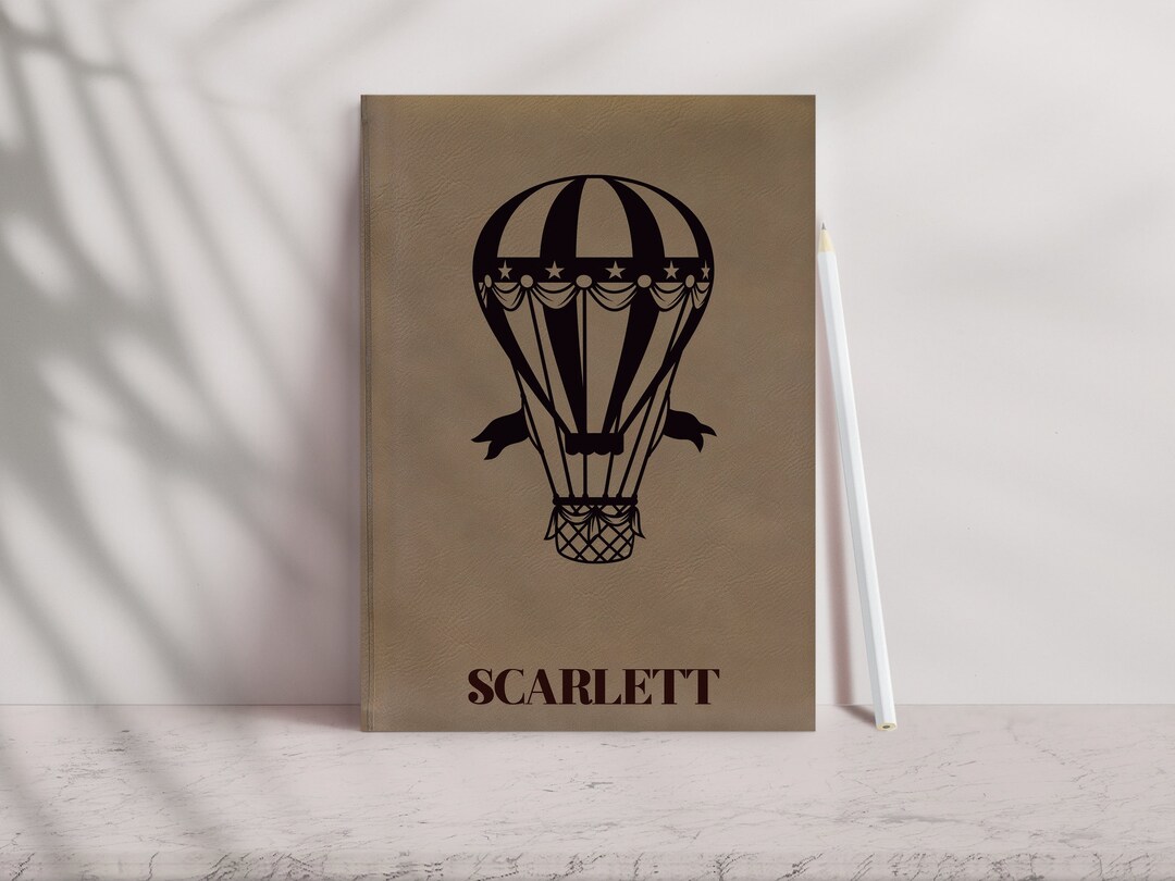 Hot Air Balloon Notebook, Personalized Leather Journal, Adventure ...