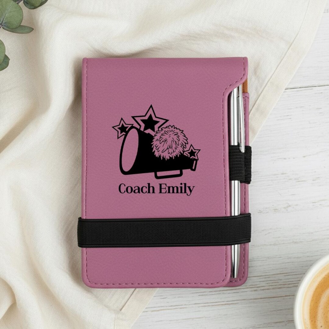 Personalized Cheerleader Coach Mini Pocket Notepad With Pen, Custom ...