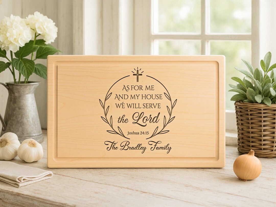 Personalized Bible Verse Cutting Board: Custom Engraved Family Gift-24 ...