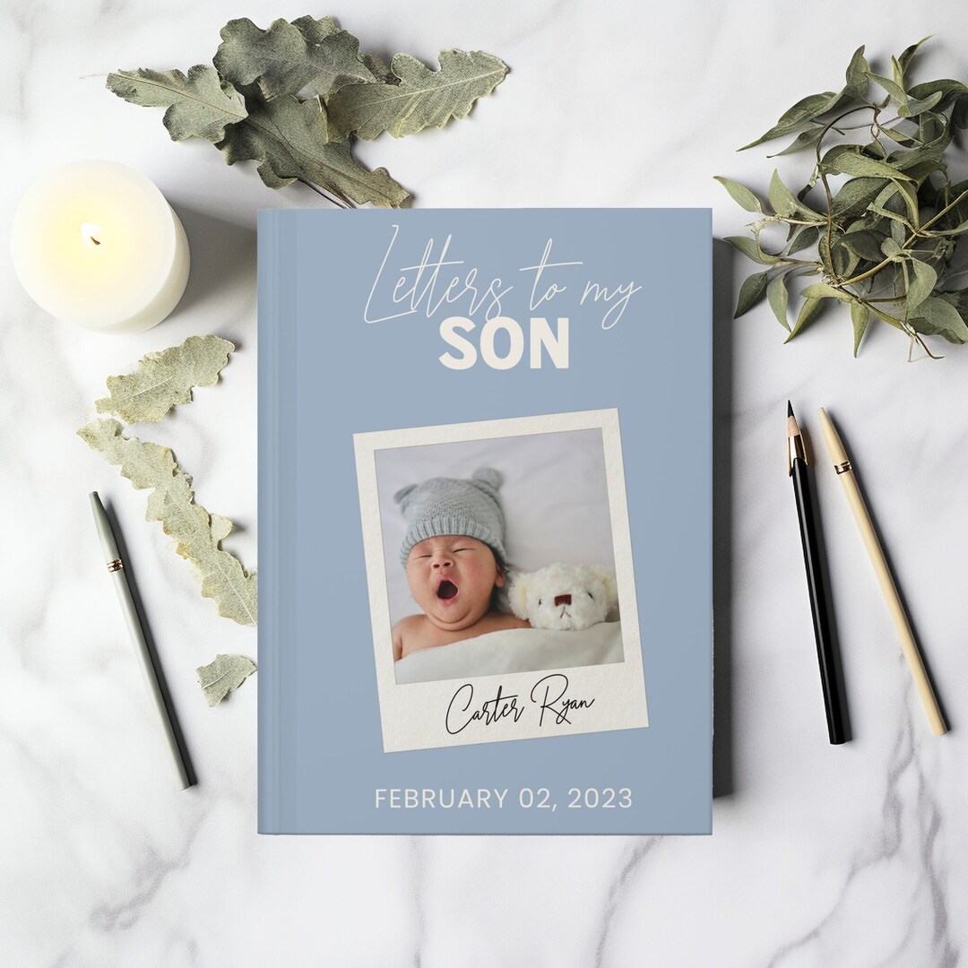Letters to My Son Journal, Personalized Baby Boy Notebook, Custom ...