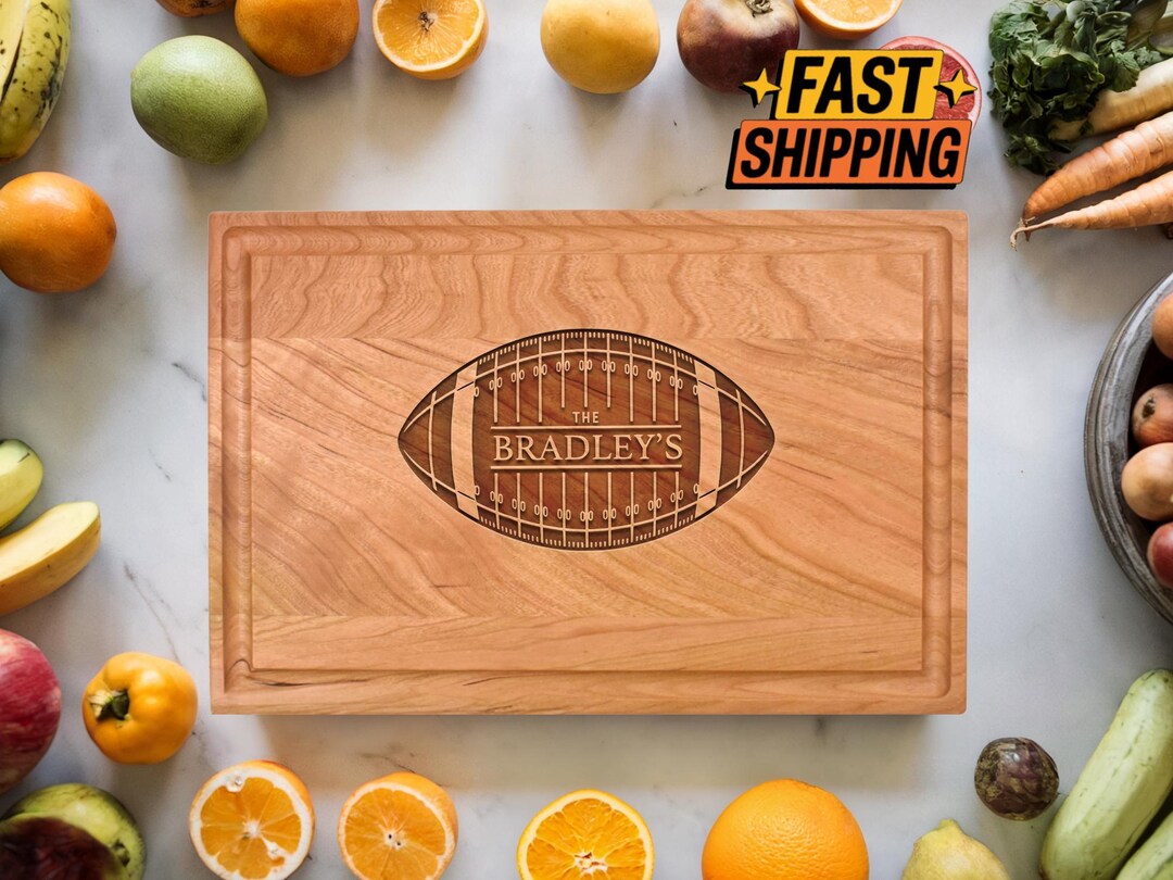 Football Cutting Board, Football Gifts, Football Kitchen Decor ...