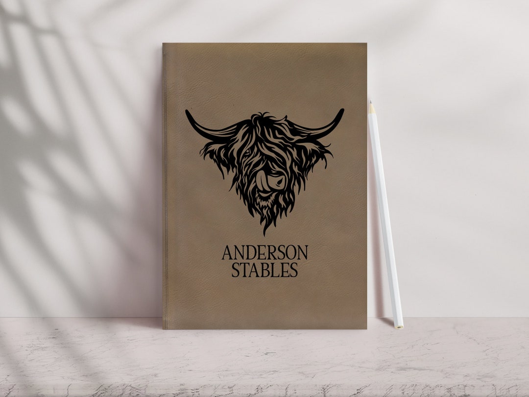 Dude Ranch Guest Book, Custom Highland Cow Journal, Personalized Airbnb ...