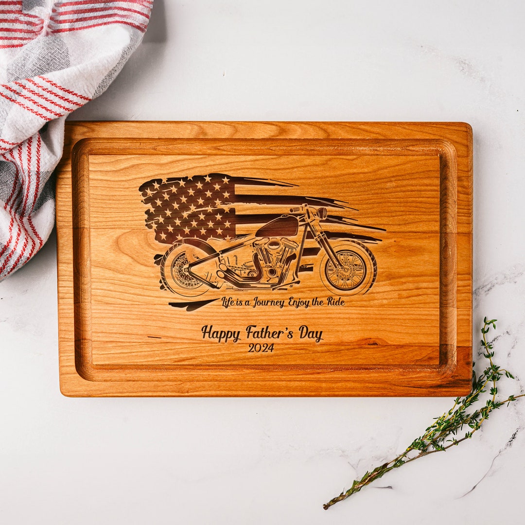 Motorcycle Gifts for Men, Fathers Day Gift, Motorcycle Cutting Board ...
