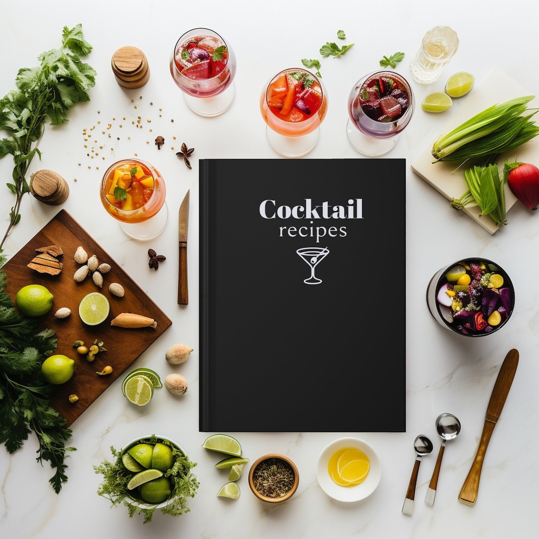 Personalized Cocktail Recipe Book, Custom Cocktail Menu, Signature ...